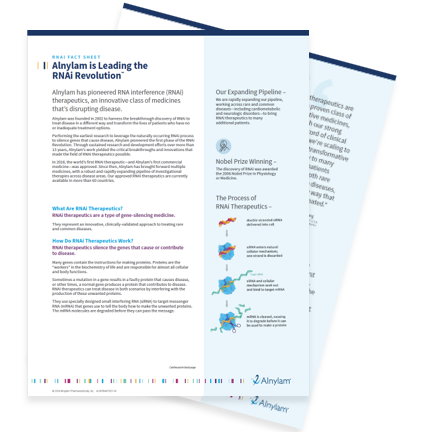 Alnylam® Pharmaceuticals Media Kit